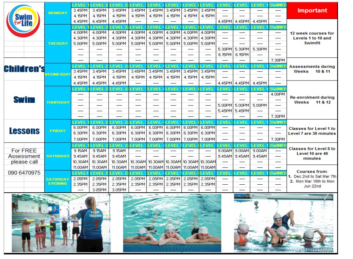 Children's Swim For Life - Athlone Sports Centre